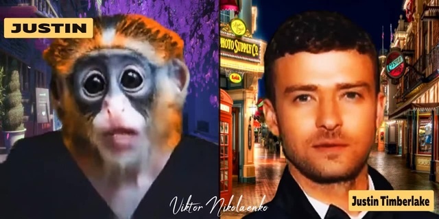 Monkey Justin and Justin Timberlake (Bye Bye Bye) - Coub