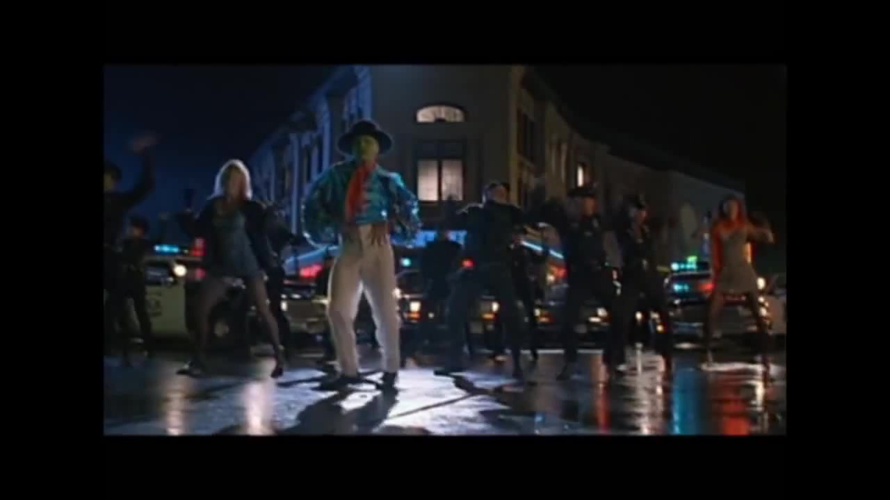 The Mask (dancing scene with police) - Coub