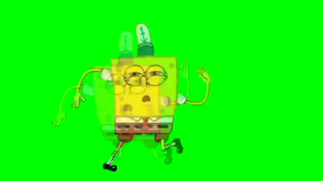 spongebob dancing green screen - Coub