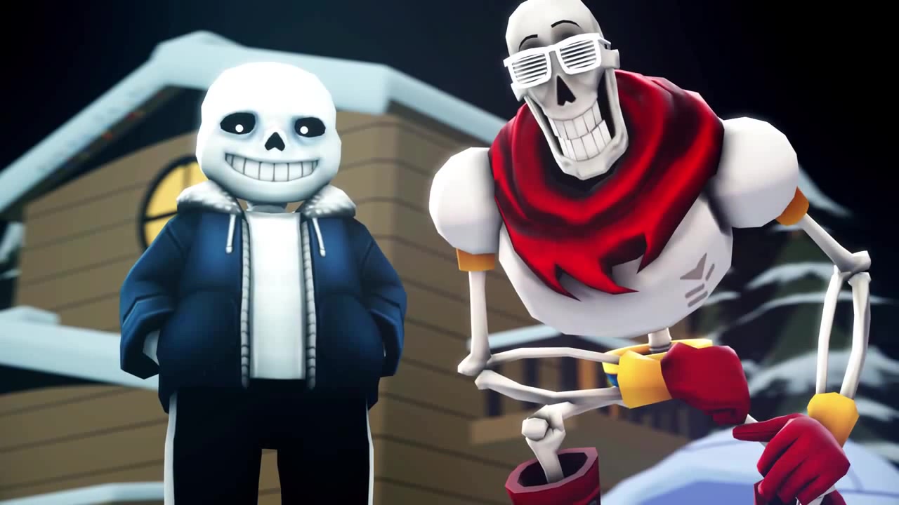 Sans and Papyrus Song - An Undertale Rap by JT Machinima "To The Bone" [SFM] - Coub