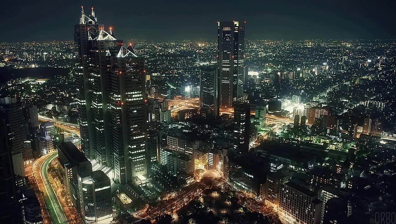 View from the Tocho Observation Deck, Tokyo. - Coub