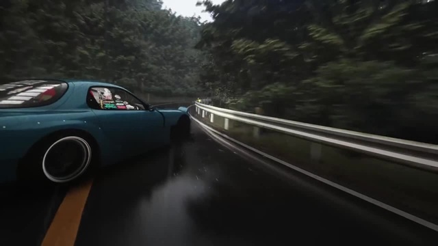 Mazda RX-7 Drifting in heavy rain - Assetto Corsa VR/4K - Coub