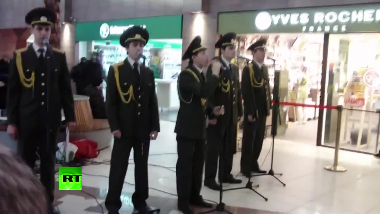 Russian Army Choir: "I get knocked down!" - Coub