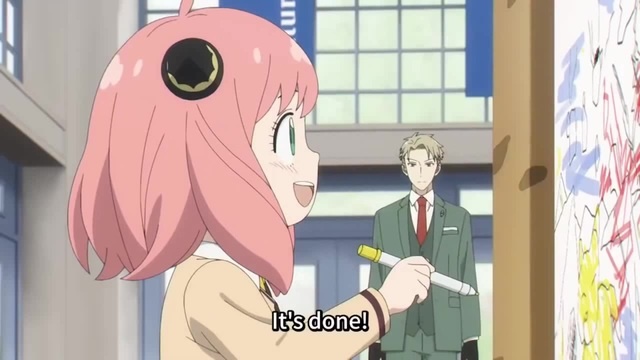 Anya hidding her drawing~ - Coub