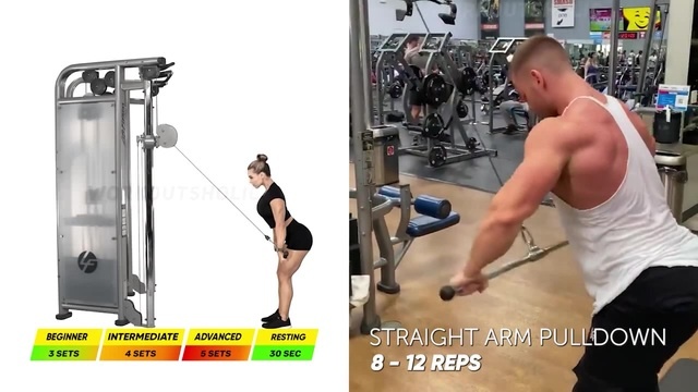 Best 6 workout Exercises For Lower Lats V-TAPER - Coub