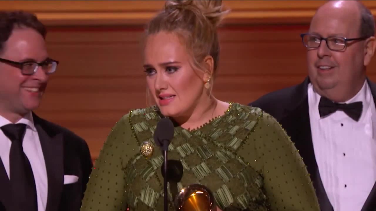 Adele Wins Album Of The Year | Acceptance Speech | 59th GRAMMYs - Coub