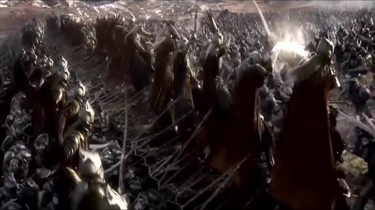 The Hobbit: The Battle of the Five Armies - Dwarves and Elves Charge on ...