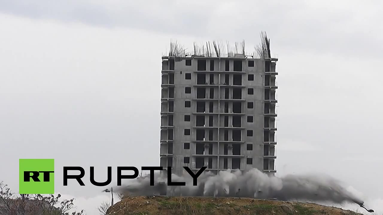 In Russia, building blasts you: High-rise demolition fail caught on ...