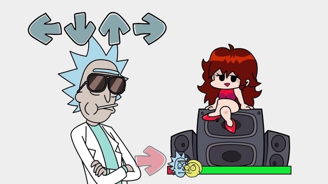 Рик и Морти в Friday Night Funkin (Rick and Morty FNF fan animation) - Coub