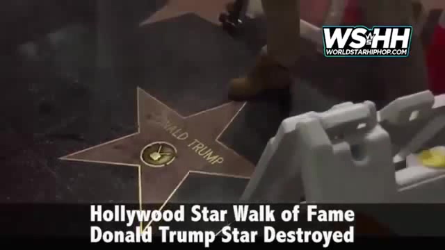 Trump Hollywood Walk of Fame Destroyed! - Coub