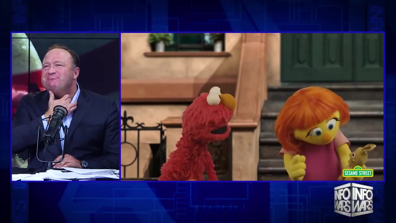 Alex Jones Reacts to Autistic Sesame Street Muppet - Coub