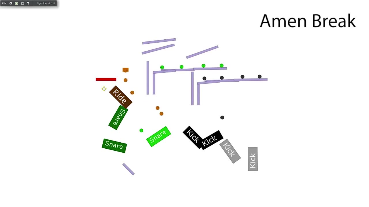 Visualizing Drum Styles with Bouncing Balls - Coub
