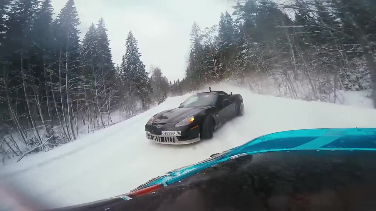 Crazy winter drift, Russia. Part 1 - Coub