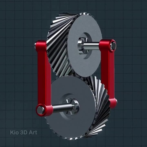 Gears_2.Optical illusion. 4K on YouTube. - Coub