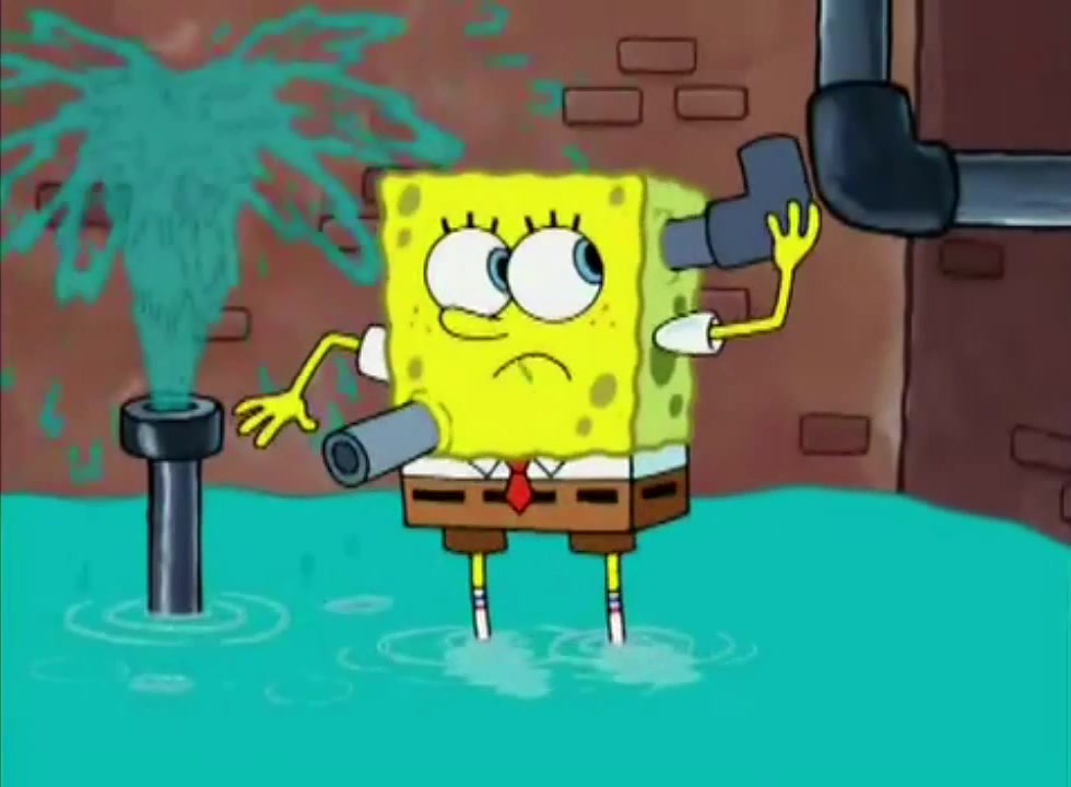 Spongebob pipe accident - Coub