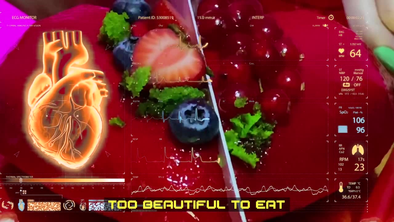 ASMR HEART SHAPED MIRROR GLAZE RED MOUSSE CAKE | MUKBANG 먹방 | FRU FRU ...