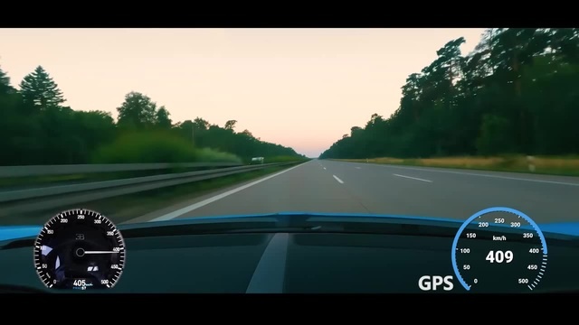 Bugatti Chiron on Autobahn - 417 KPH (GPS) On-Board CAM | POV GoPro - Coub