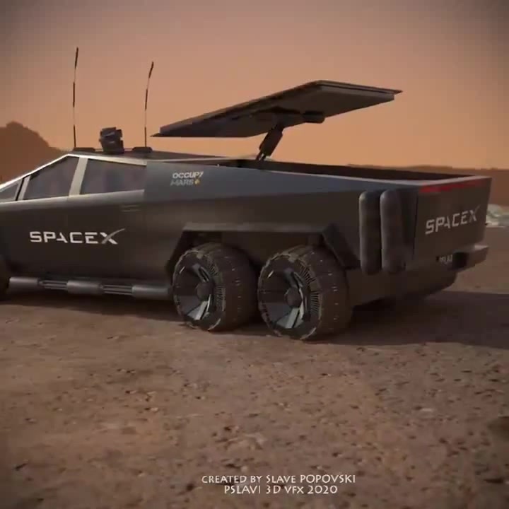 Tesla Cybertruck Mars Edition with SpaceX Package - Coub