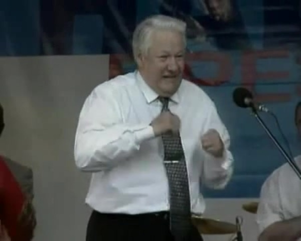 President Boris Yeltsin dancing to Wolfbrigade - Coub