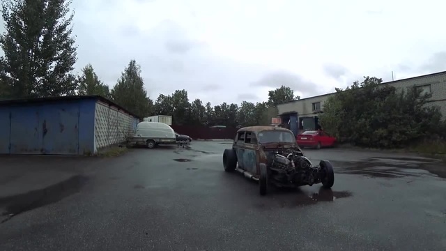 V8 Moskvich Hot rod {iling show} - Coub