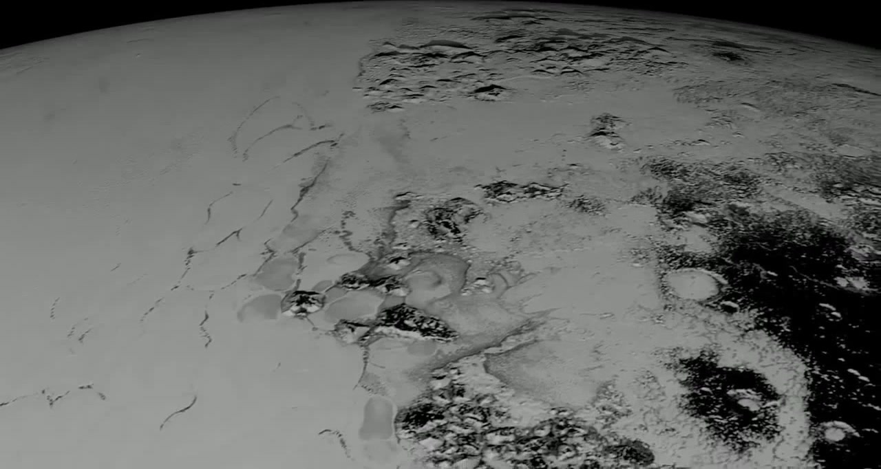 Flying over Pluto - Coub