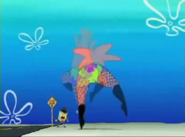 patrick star dancing on pole