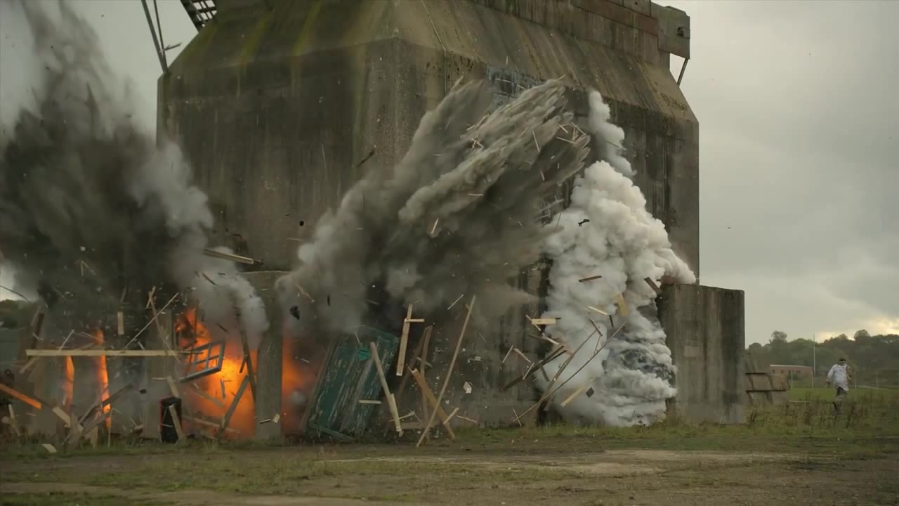 Huge Building Explosion at 2500fps - The Slow Mo Guys - Coub