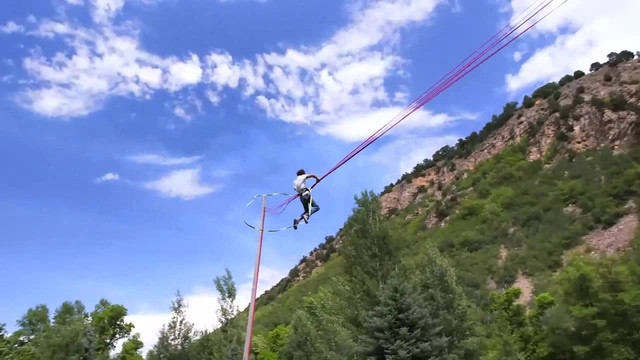 Human Bungee Slingshot — Human Catapult! - Coub