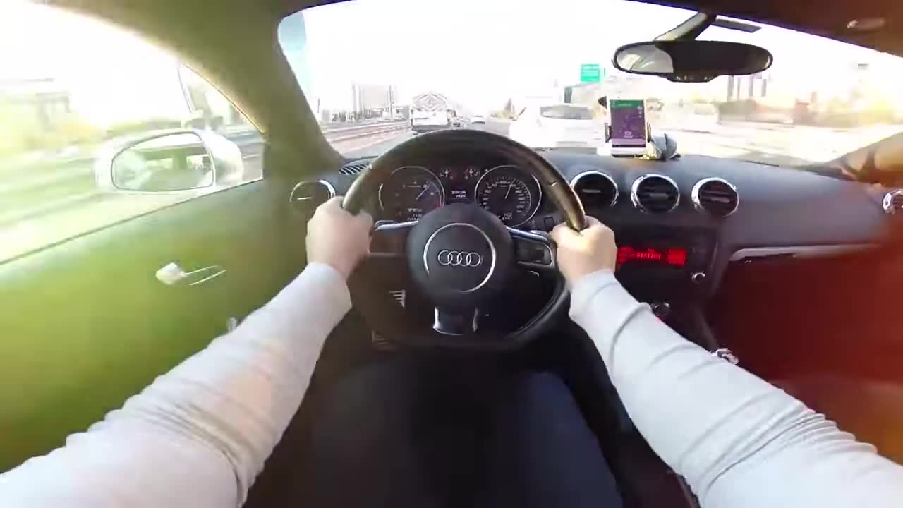 Crazy Audi driving in Traffic on highway! - Coub