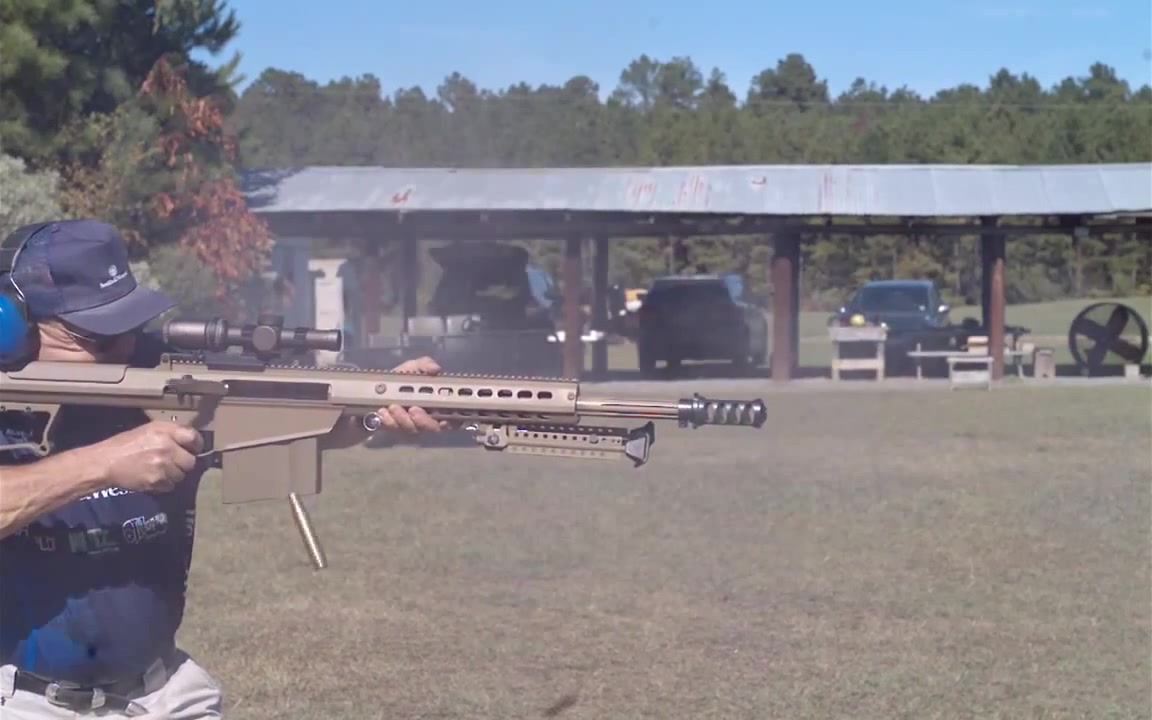 Barrett 50 cal WORLD RECORD unedited high speed footage 6 rounds in 1 ...