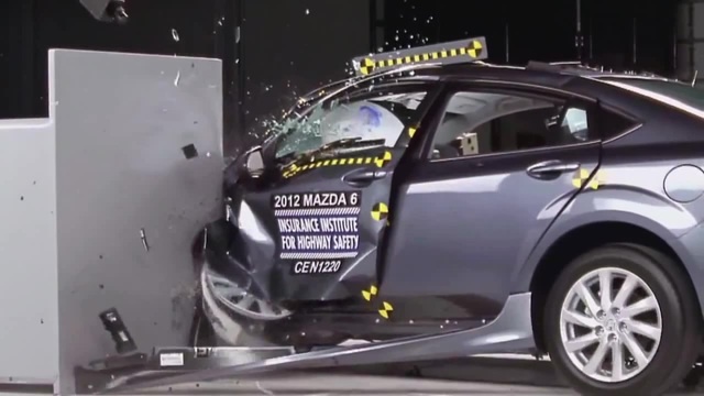 2012 Mazda 6 small overlap IIHS crash test - Coub