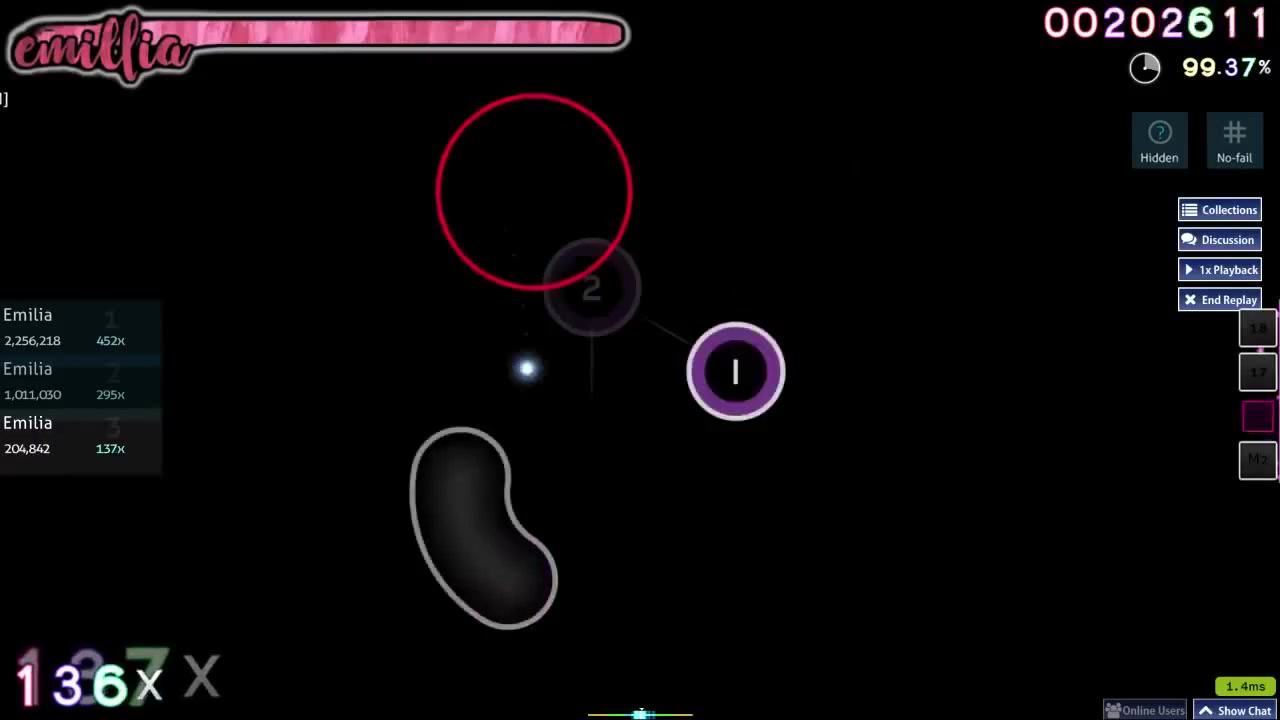 osu! | Emilia | The sounds of rrtyui [Gangsta Reloaded] | NFHD - Coub