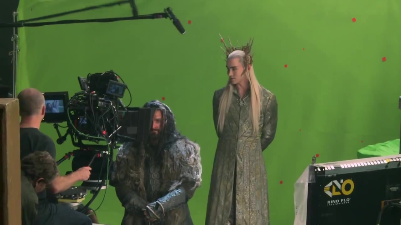 Thranduil questioning Thorin scene blooper (The Hobbit DOS behind the ...