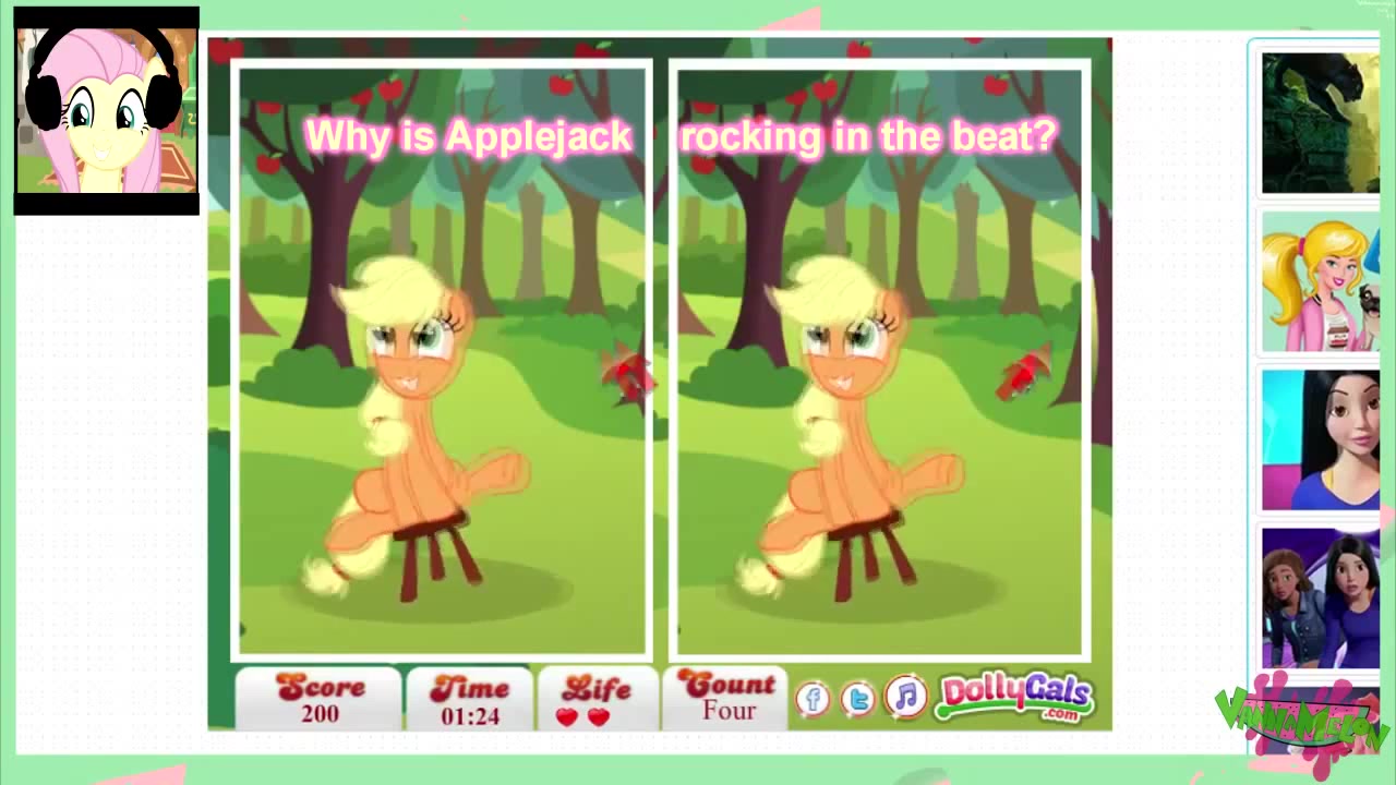 Fluttershy plays Weird Pony Games - Coub