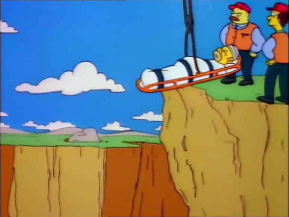 The Simpsons - Homer's epic cliff jump - Coub