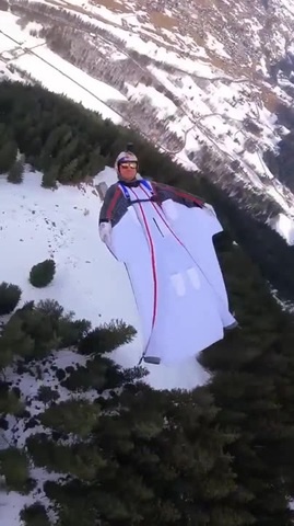 Человек-Белкалетяга Epic wingsuit on the back - Coub