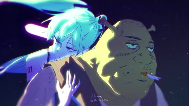 Shrek and Miku taking a ride - Coub