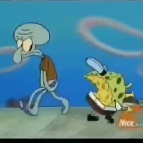 SpongeBob backing up like 😂 (ft. Amira ) #MrChocolate0318 #comedy # ...