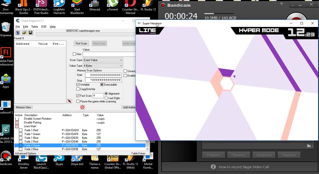 i just changed style in super hexagon, reversed it and its already loop ...