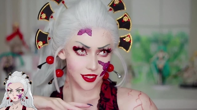 Daki Cosplay Makeup Tutorial Demon Slayer ☆ - Coub