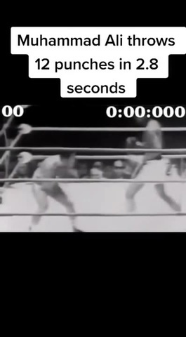 Muhammad Ali throwing 12 punches in 2.8 seconds as a heavyweight! - Coub