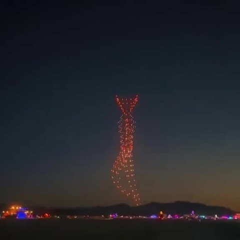 Epic Burning Man ⚜️Drone Show 2022 - Coub