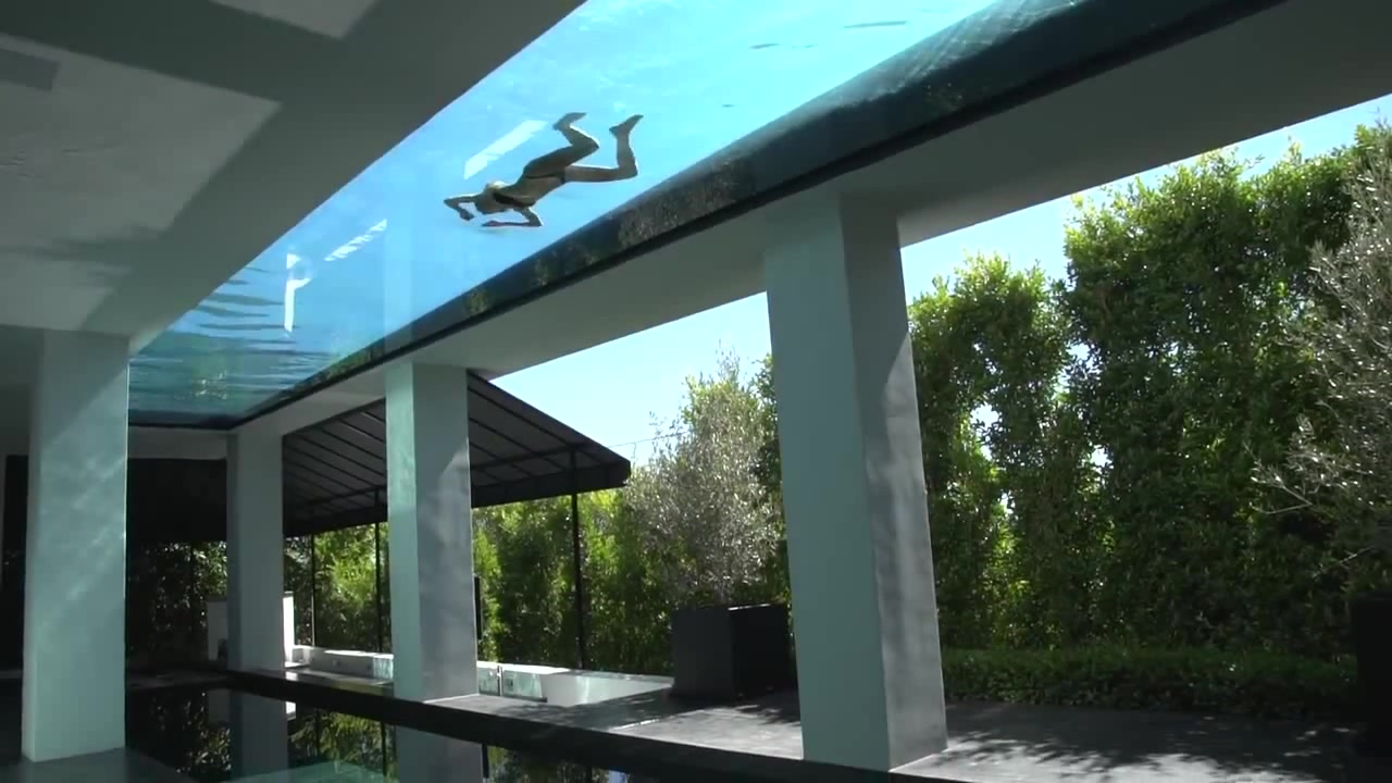 GLASS BOTTOM POOL, Sunset Strip House - Los Angeles, California - Coub