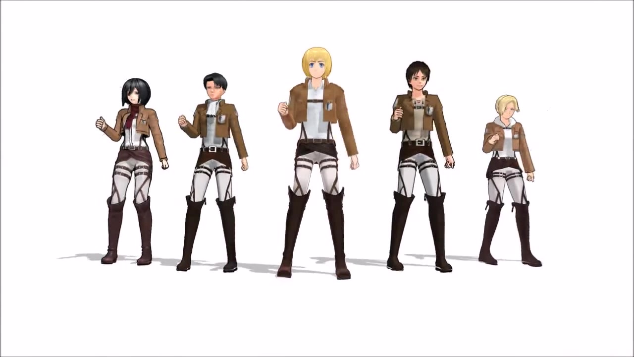 [MMD] Attack on Titan - Gangnam Style - Coub