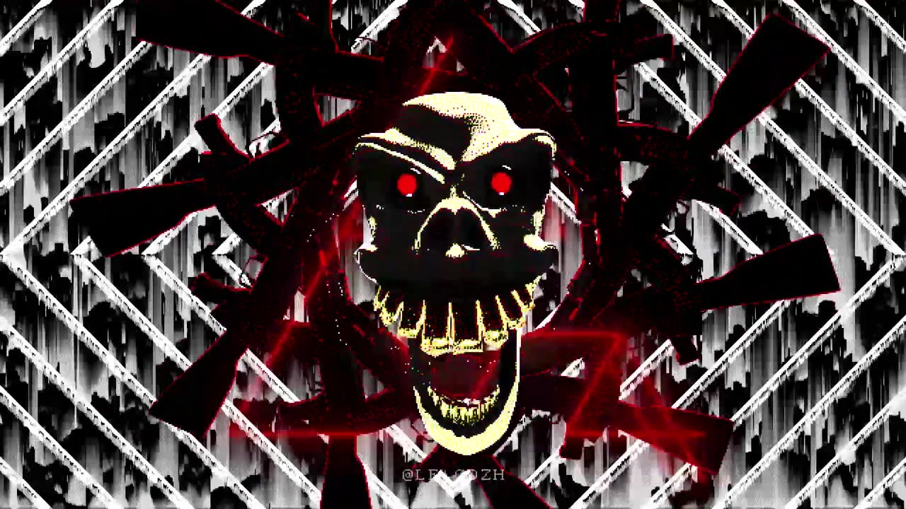 evil skull dancing with ak-47 - Coub