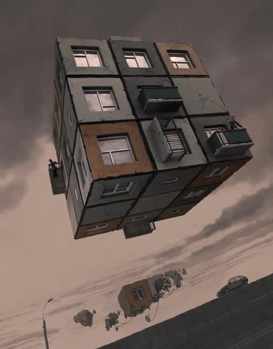 "Dimensions" by Alex Andreev (painting to 3d) - Coub