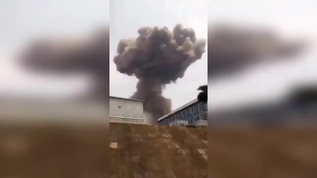 4 powerful explosions occurred at a military warehouse in Equatorial ...