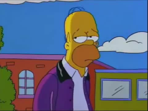 Homer simpson walks sadly to sad music - Coub