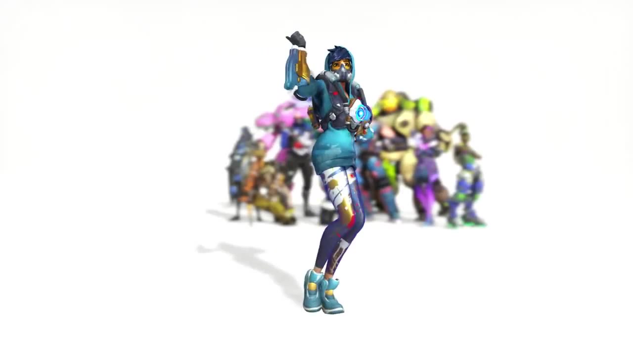 Tracer dancing in the Overwatch Anniversary - Coub