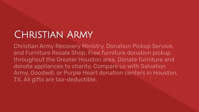 Christian Army • 2650 Center St Deer Park TX 77536 USA • (281) 542-8150 ...